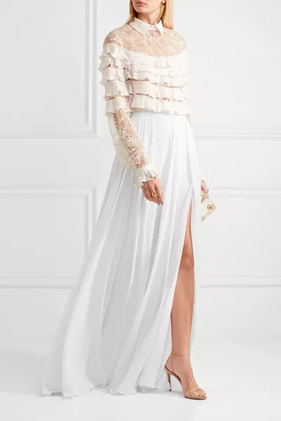 Biela šifónová sukňa - príklad nehy a ľahkosti 3210_10